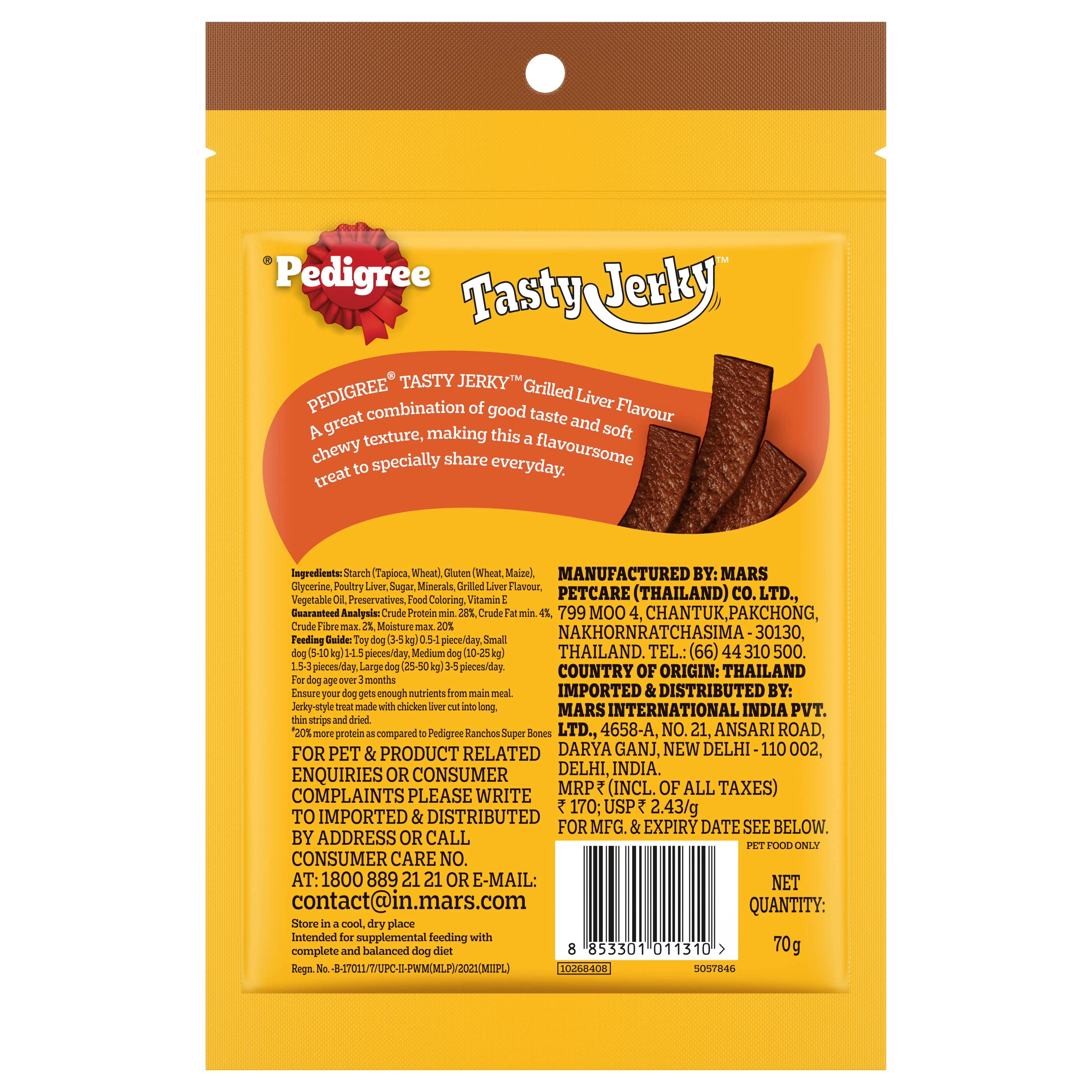 PEDIGREE® TASTY JERKY Adult Dog Treat, Grilled Liver | Pedigree